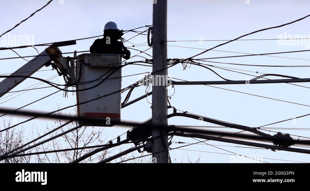 Electric utility worker pole Stock Videos & Footage - HD and 4K Video ...