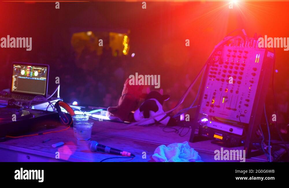 Laser Lights DJ Party Music Concert Crowd, Night Club Crowd Dance Stage ...