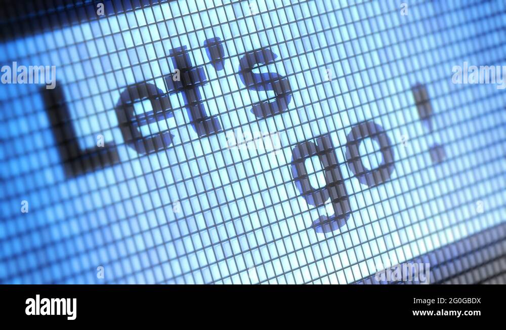 "Let's go!" on the Screen. 4K Resolution. Encoder Prores 4444 Stock ...