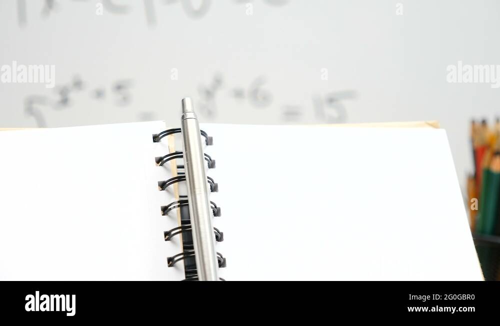 Dolly focus tracking footage of school desk Stock Video Footage - Alamy