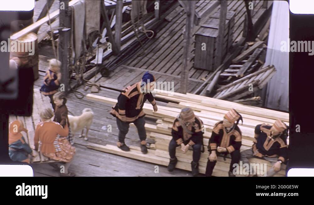 1940s Laplander Sami People Boys Kids Lapland Nomadic Vintage Film Home ...