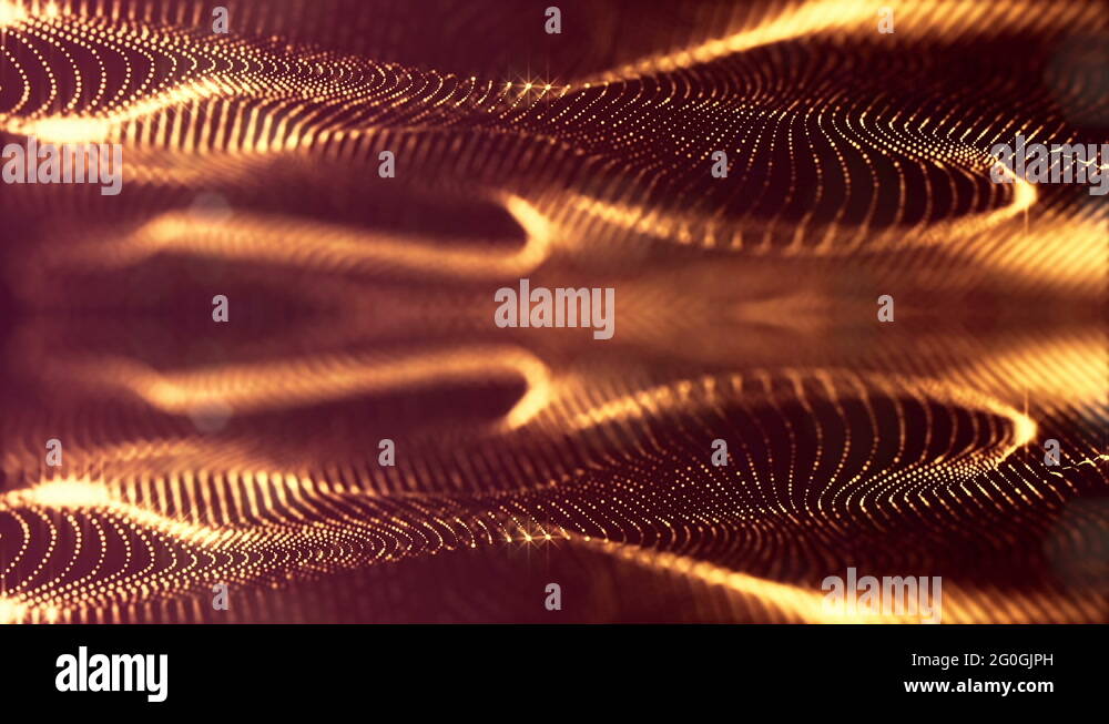 gold loopable abstract particle background with depth of field, glow sparkles of Stock Video ...