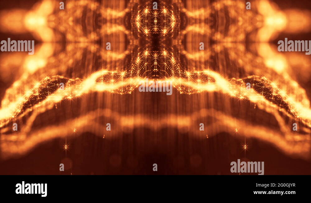 gold loopable abstract particle background with depth of field, glow sparkles of Stock Video ...