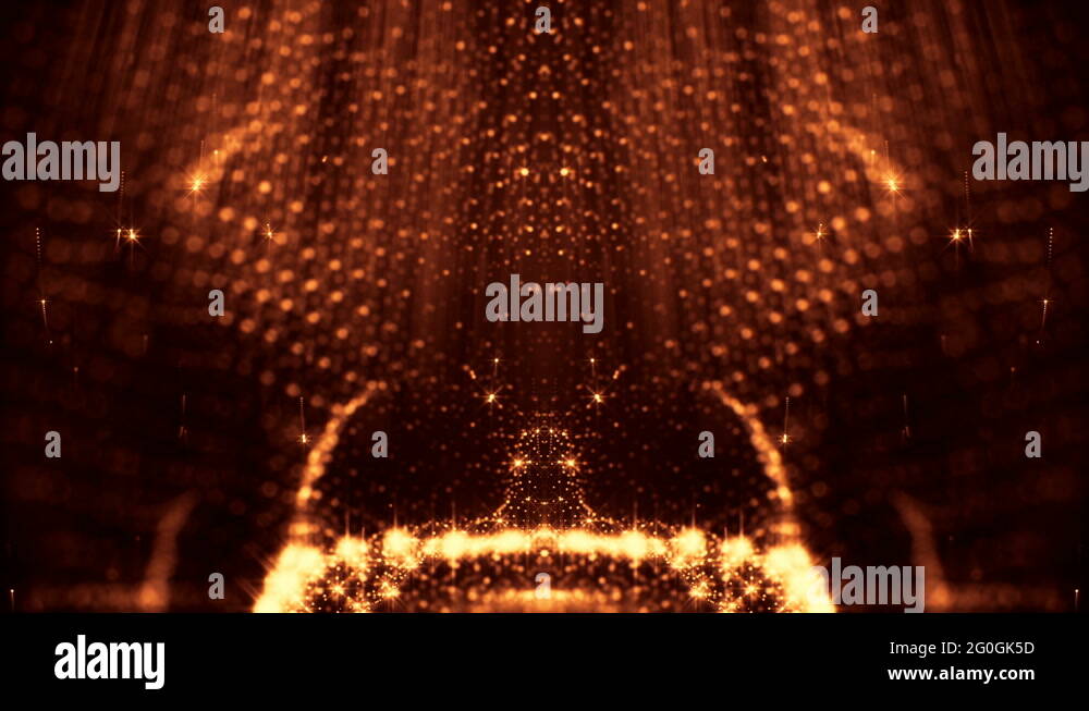 gold loopable abstract particle background with depth of field, glow sparkles of Stock Video ...
