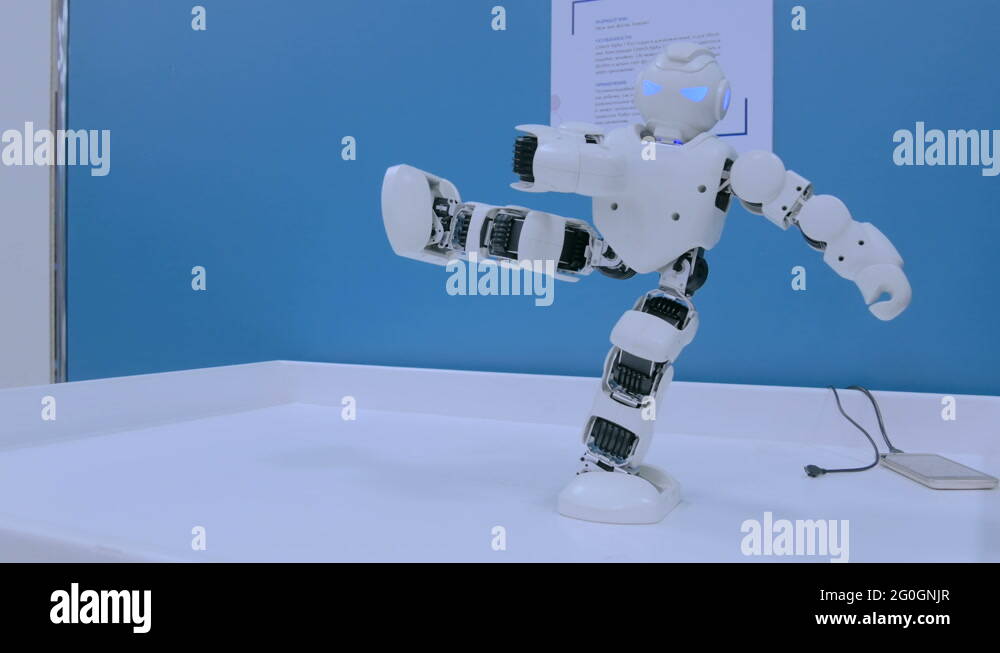 Humanoid robot dancing. Robot dance show Stock Video Footage - Alamy