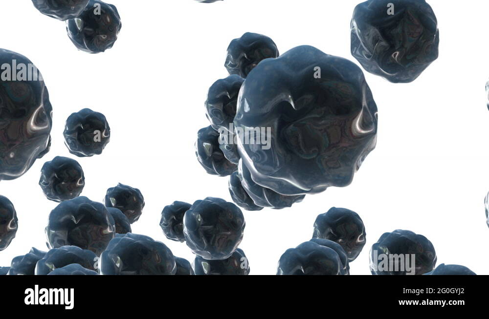 4k Abstract 3d cell microbe bacteria cancer bubble blisters particle ...