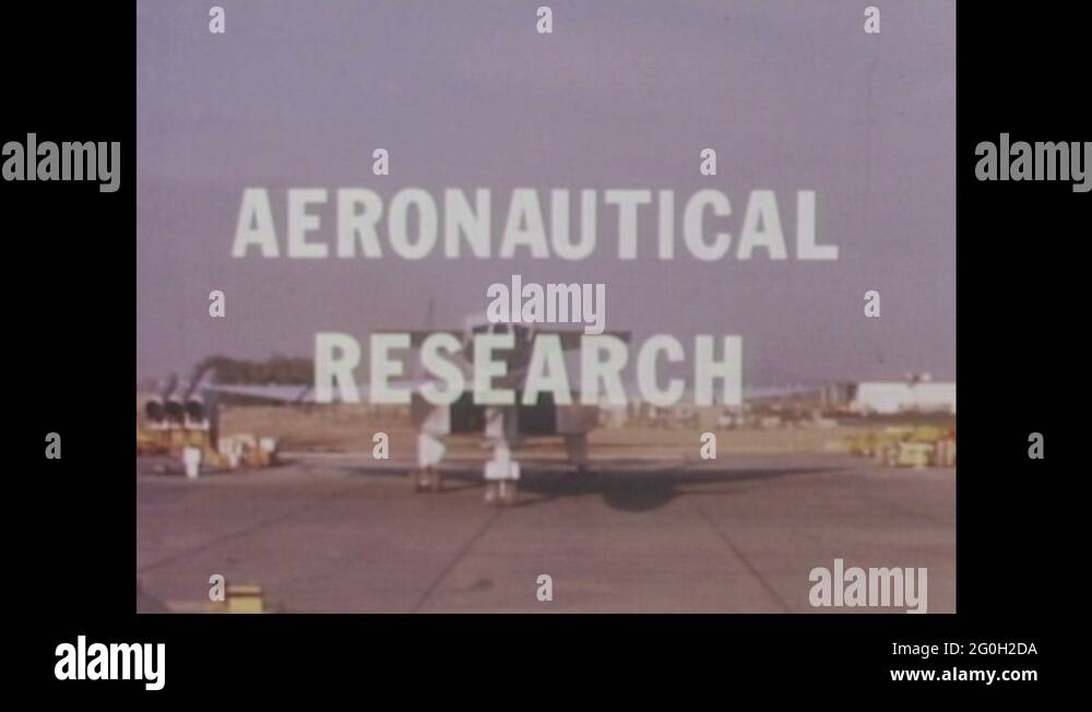 1960s: Text appears over aircraft. Trucks pull supersonic aircraft ...