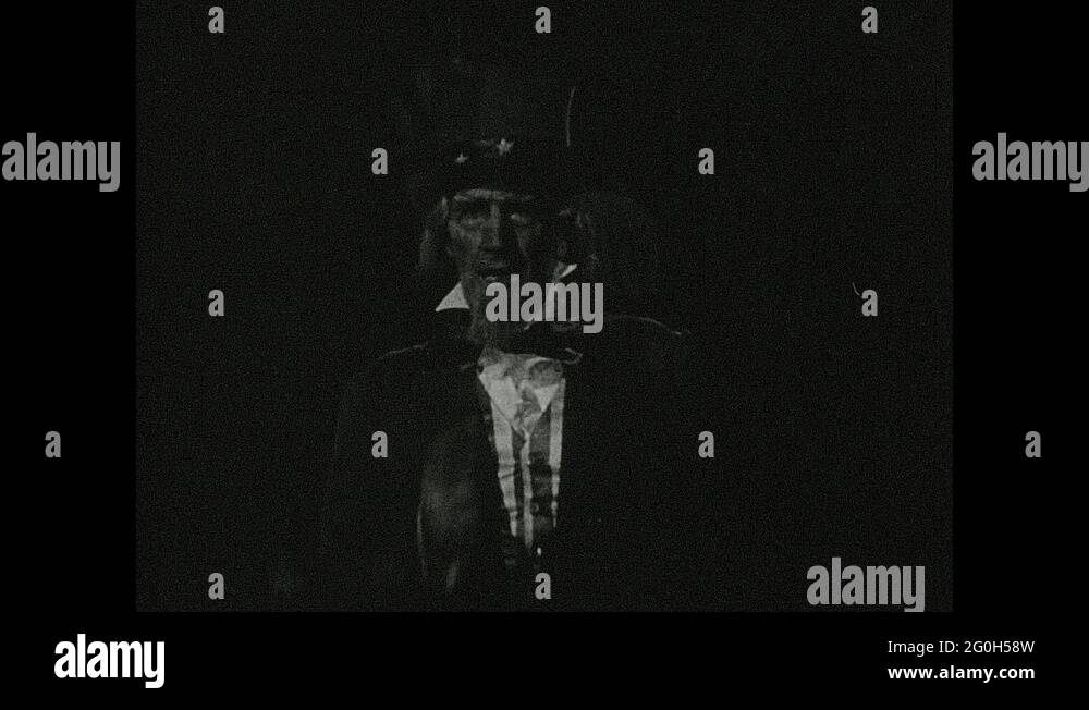 1940s: Uncle Sam talks and points juxtaposed over images of man who ...