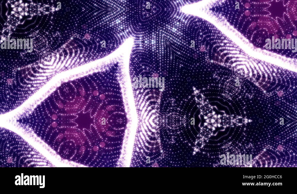 Virtual space with depth of field for HUD digital elements. Loop blue ...