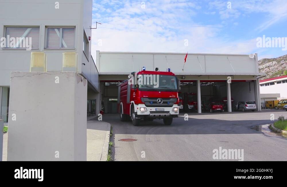 Fire truck leaving fire station Stock Videos & Footage - HD and 4K ...