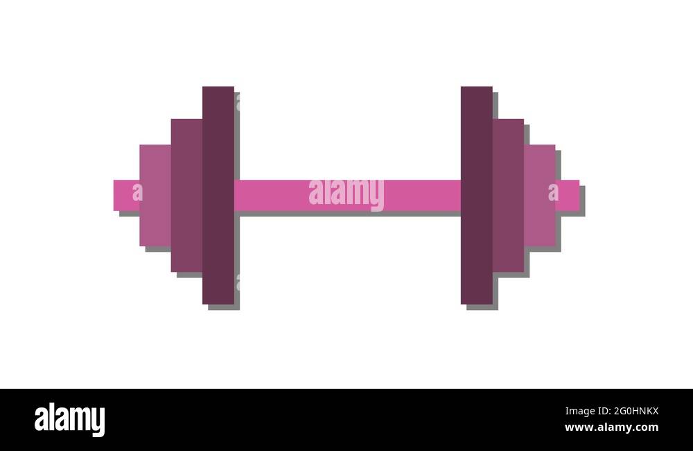 dumbbells weight logo icon in and out animation pink Stock Video ...