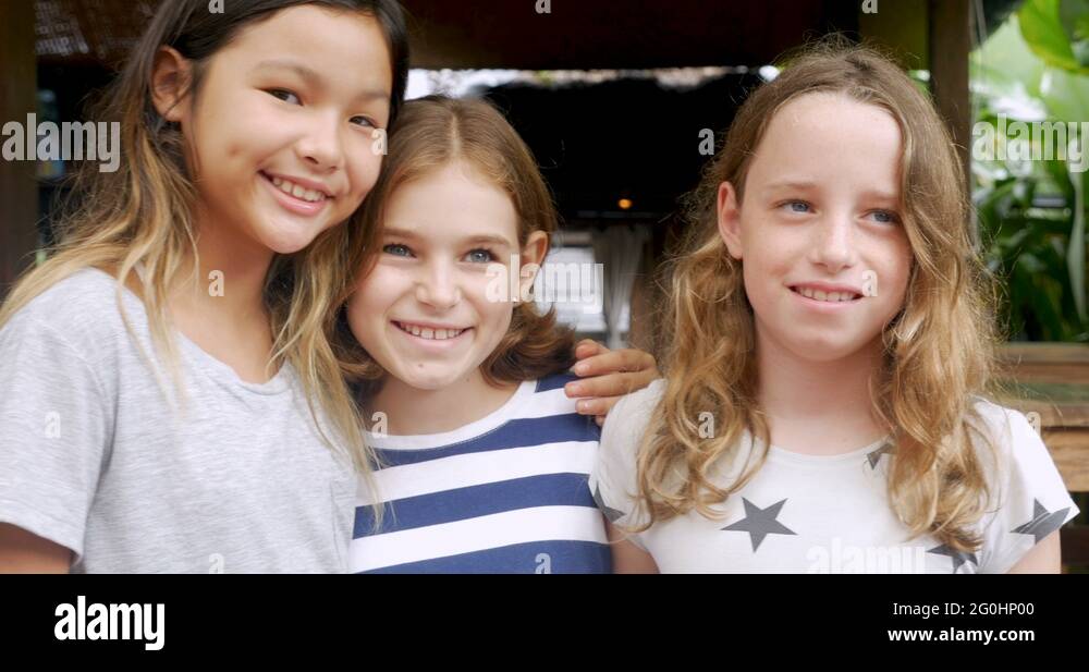 Group portrait three girls Stock Videos & Footage - HD and 4K Video Clips - Alamy
