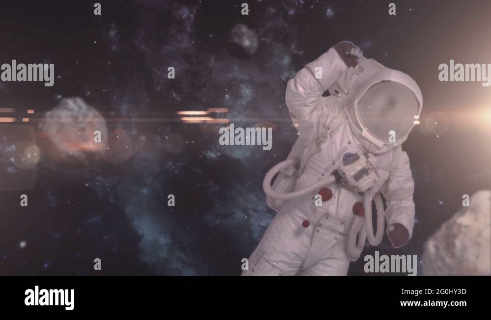 Astronaut in space suit floating in space Stock Videos & Footage - HD ...