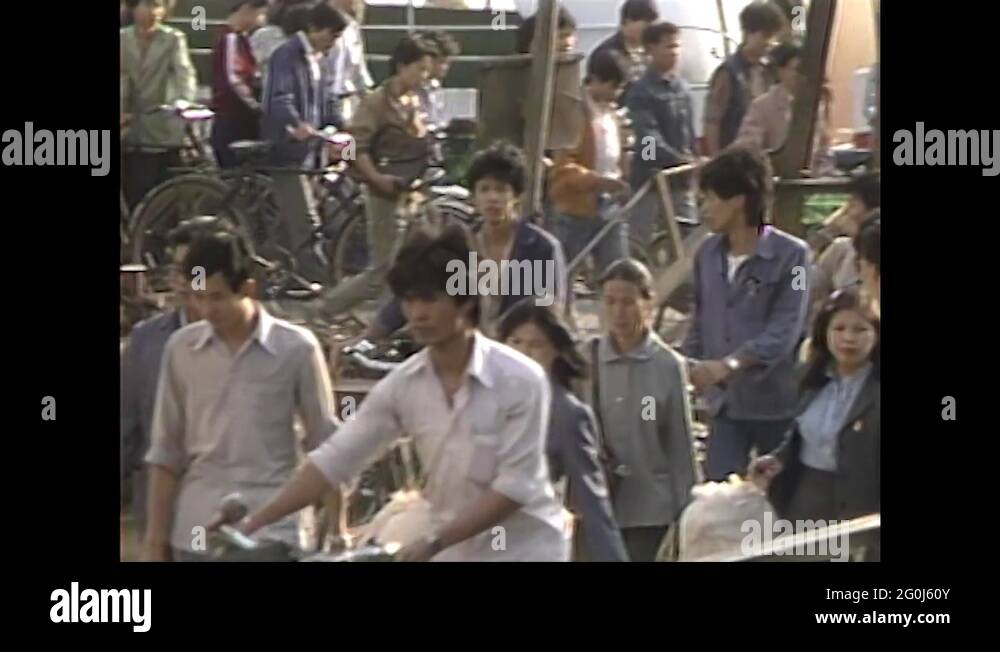 China people in streets of mainland China video montage Stock Video ...