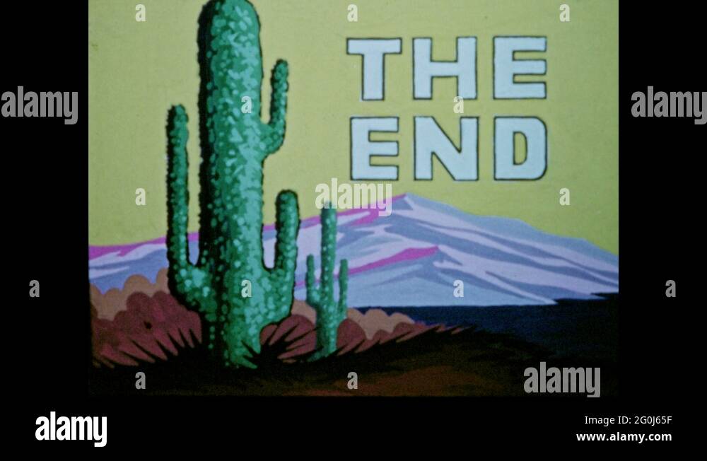 1930s: Title card with cactus. Title card with hourglass. Woman in ...