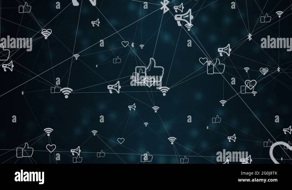 abstract moving social network background. background from the slow ...