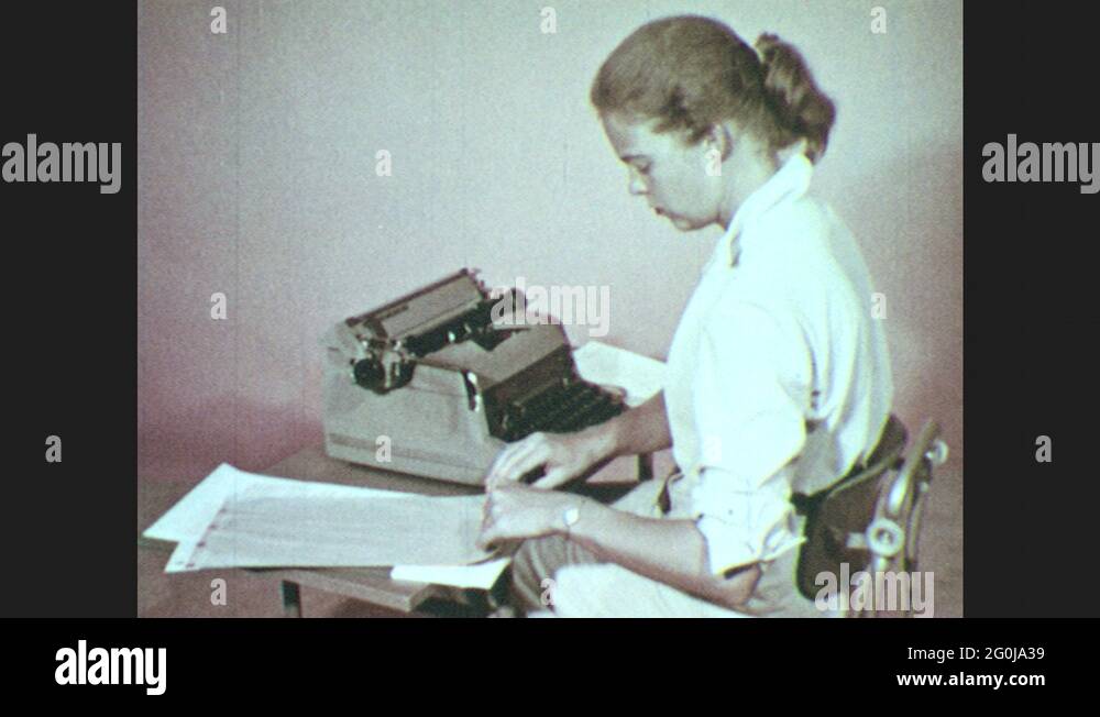 Woman and typewriter 1950s Stock Videos & Footage - HD and 4K Video ...