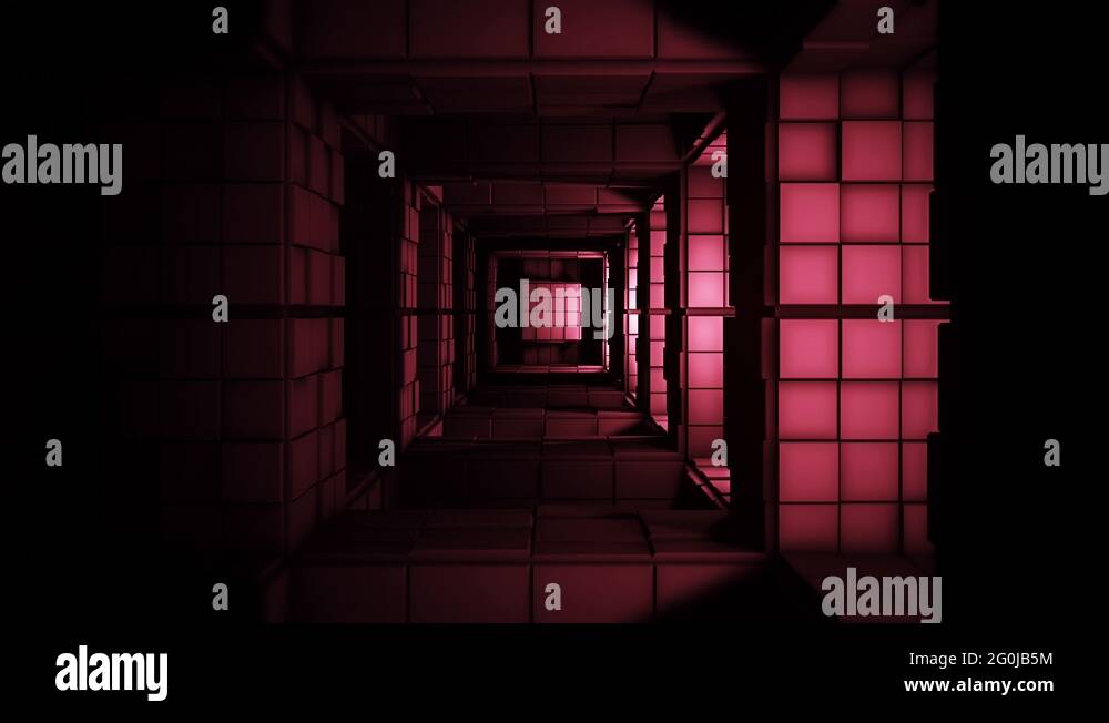 4K Sci-FI Minimalist Creepy Cube Labyrinth Fantasy 3D Animation Stock ...