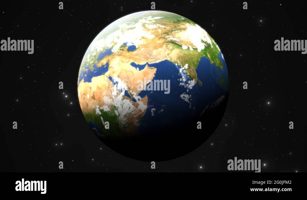 Earth Rotating, Animated World Spinning, Rotation, Planet Turning 360 ...