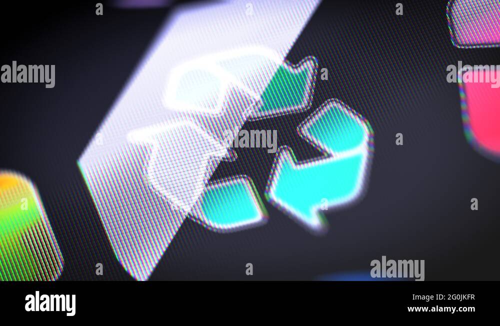 The eco icon on the Screen. 4K Resolution. Encoder Prores 4444. Looping ...