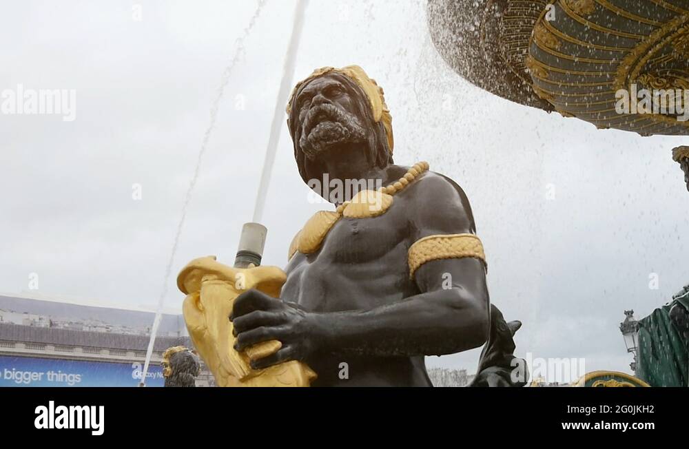 The bearded naga sculpture with a human head and snake`s tail in Paris ...