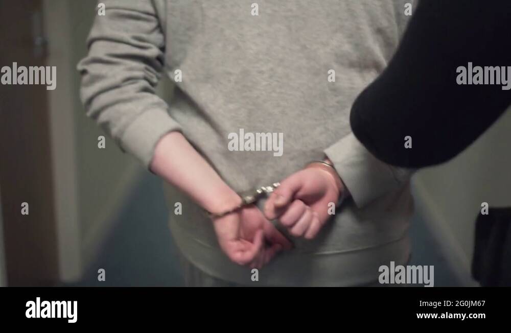 Prisoner In Handcuffs Walking With Guard, Genuine Prison, 4K ...