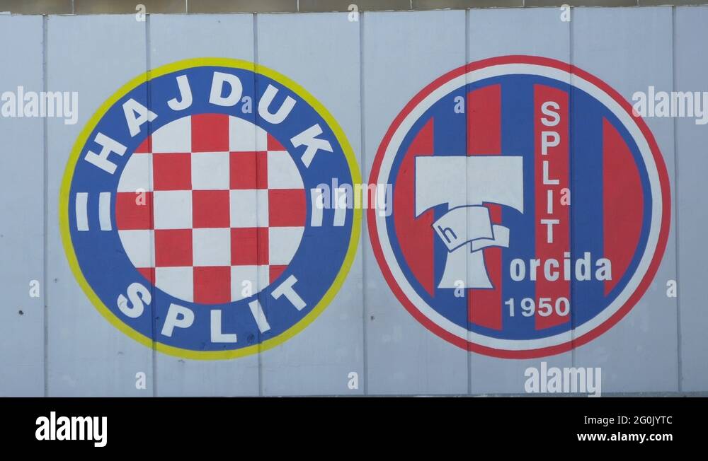 Logo of Hajduk Split and Torcida Split Stock Video Footage - Alamy
