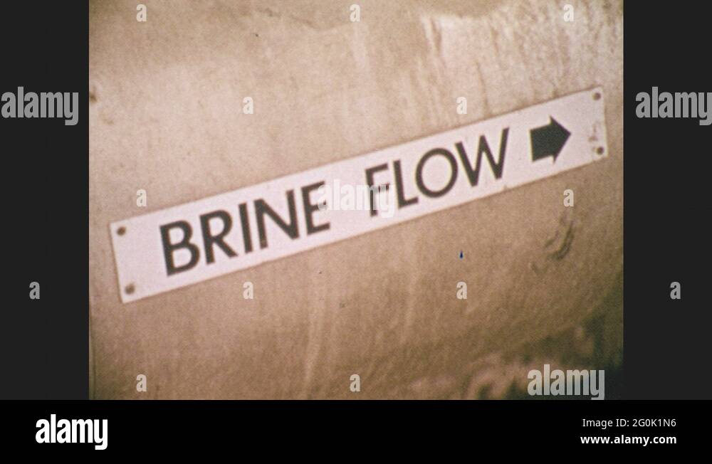 1970s: Geothermal energy power plant test facilities. Signs: brine flow ...