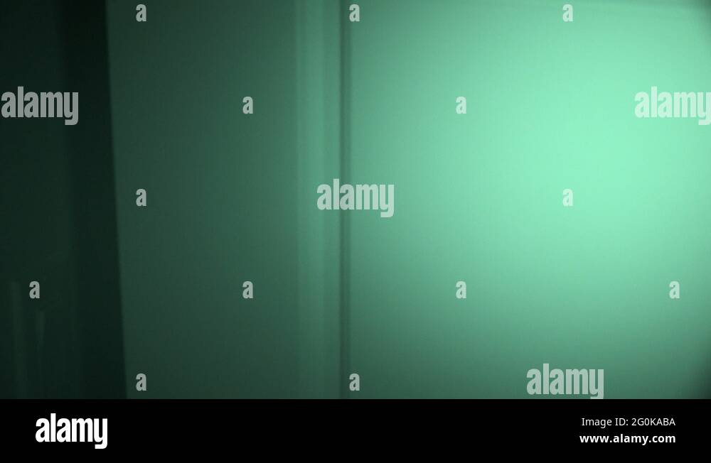 Scary ghost boy, with a blur and transparent effect, surprises person ...