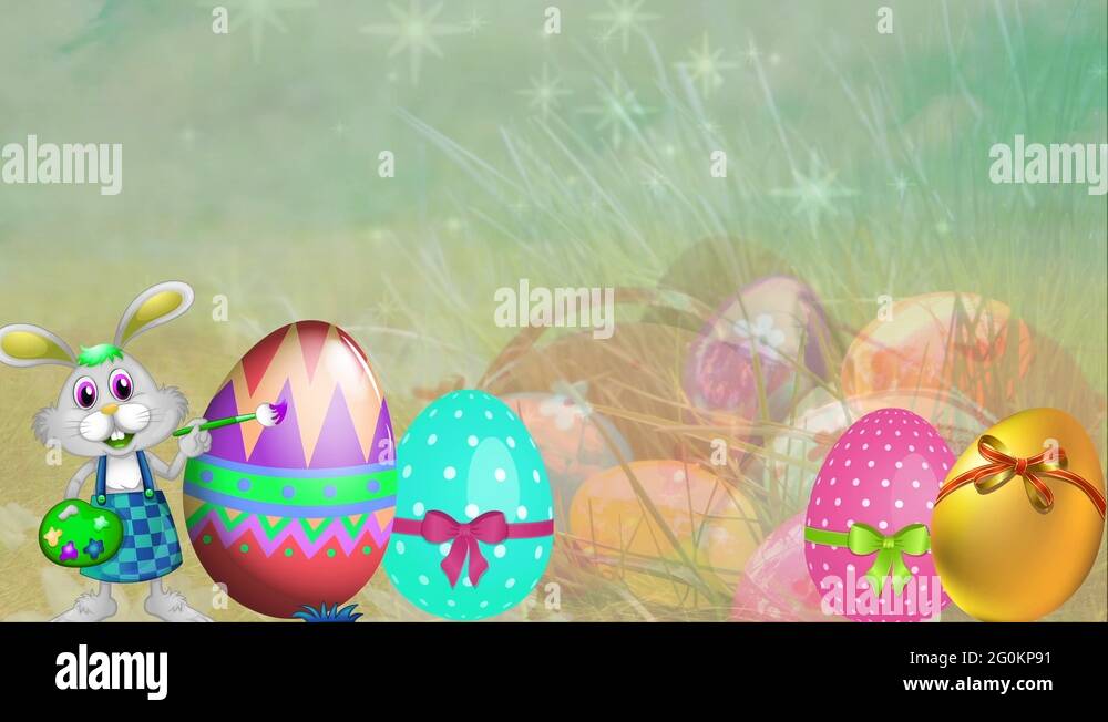 Easter Set 02 - Virtual Green Screen Background Loop Stock Video ...