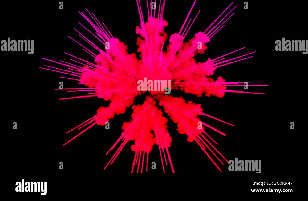 firework of paint, explosion of colorful powder isolated on black ...