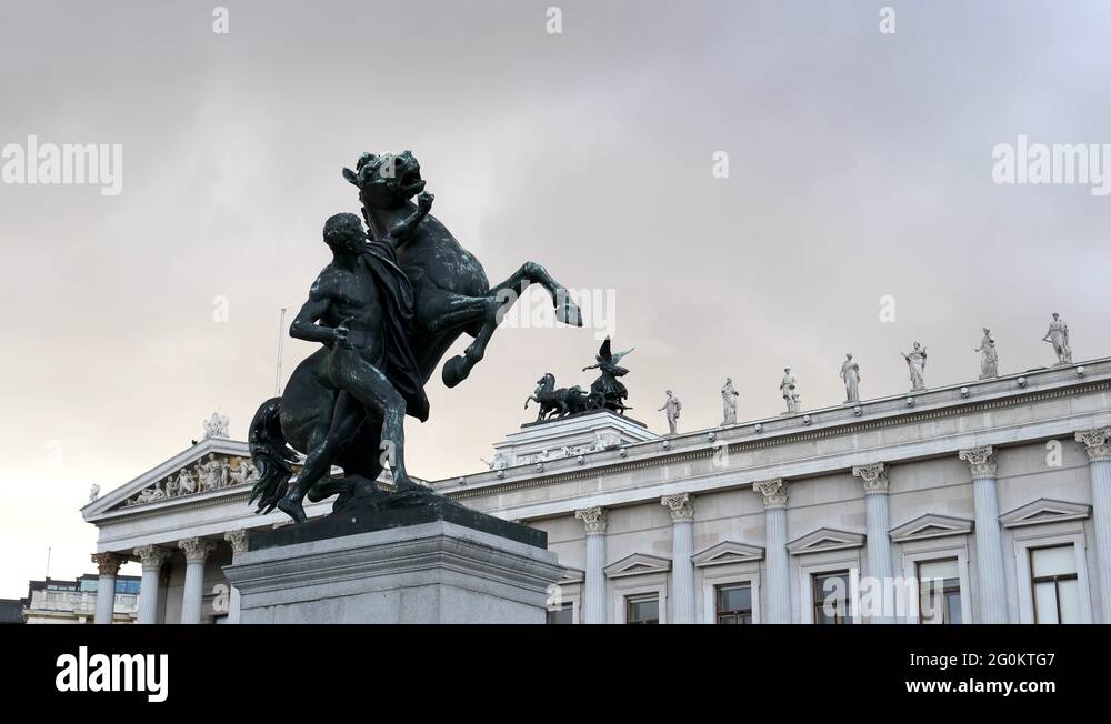 Austrian parliament building statue vienna Stock Videos & Footage - HD ...