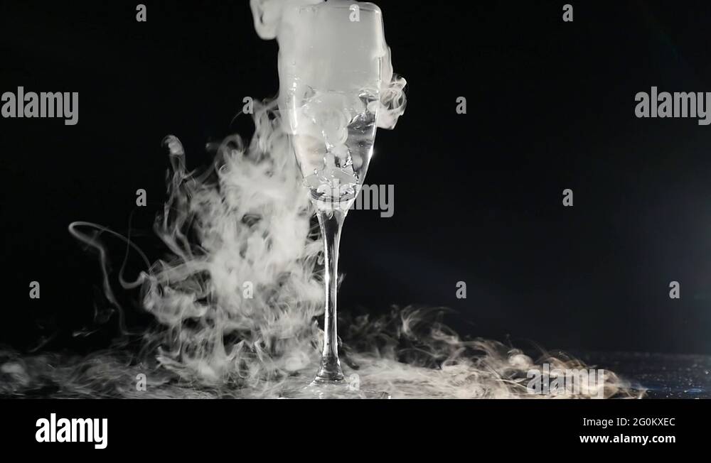 Boiling dry ice in a water with dense vapor Stock Video Footage - Alamy