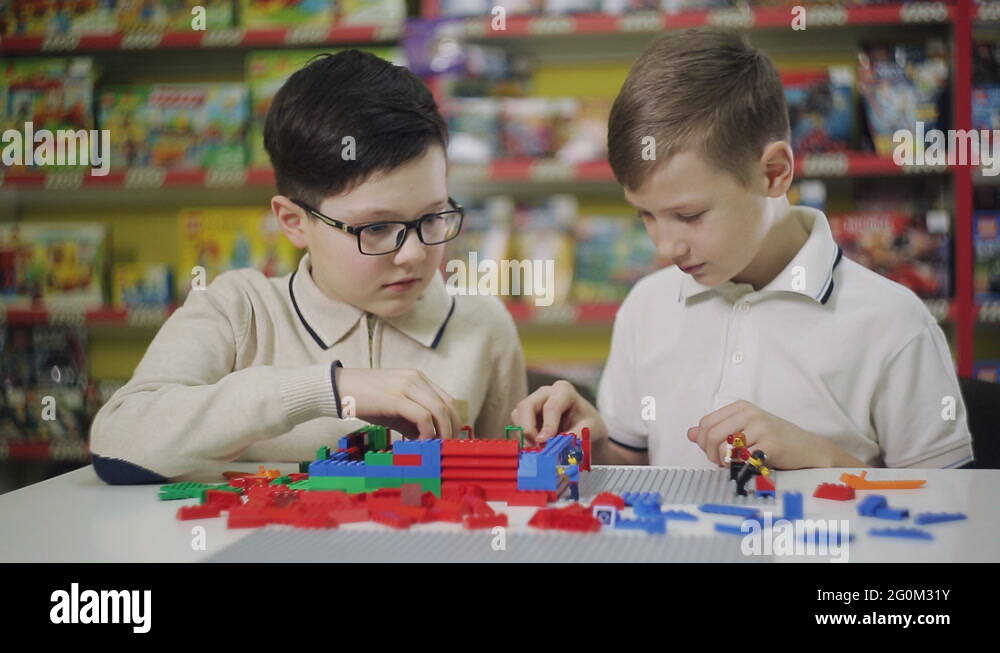 Two boys in the center of child development are designed with the help ...