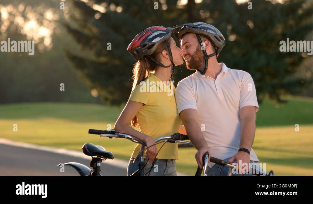 Beautiful couple kissing on bike Stock Videos & Footage - HD and 4K Video Clips - Alamy