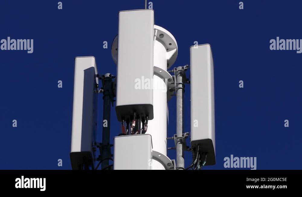 Cell phone and data communications tower for 4G LTE 5G technology Stock ...