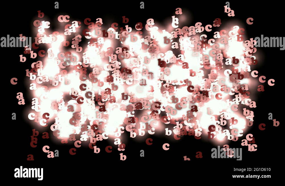 explosion alphabet abc and cartoon letter paper card matrix in dazzling ...