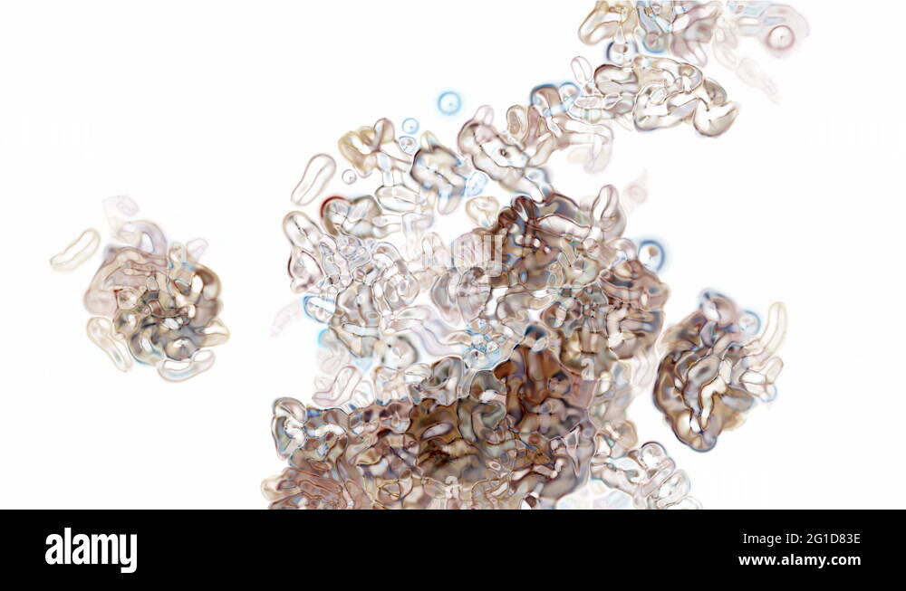 virus and cells under medical microscope,bubble and herpes underwater ...