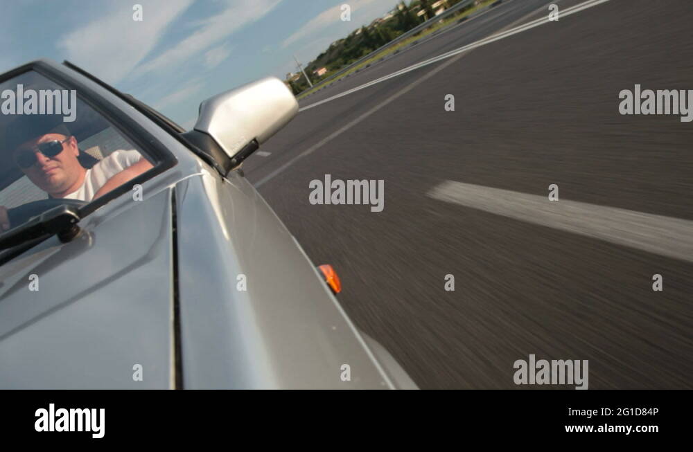 driving a car front view Stock Video Footage - Alamy