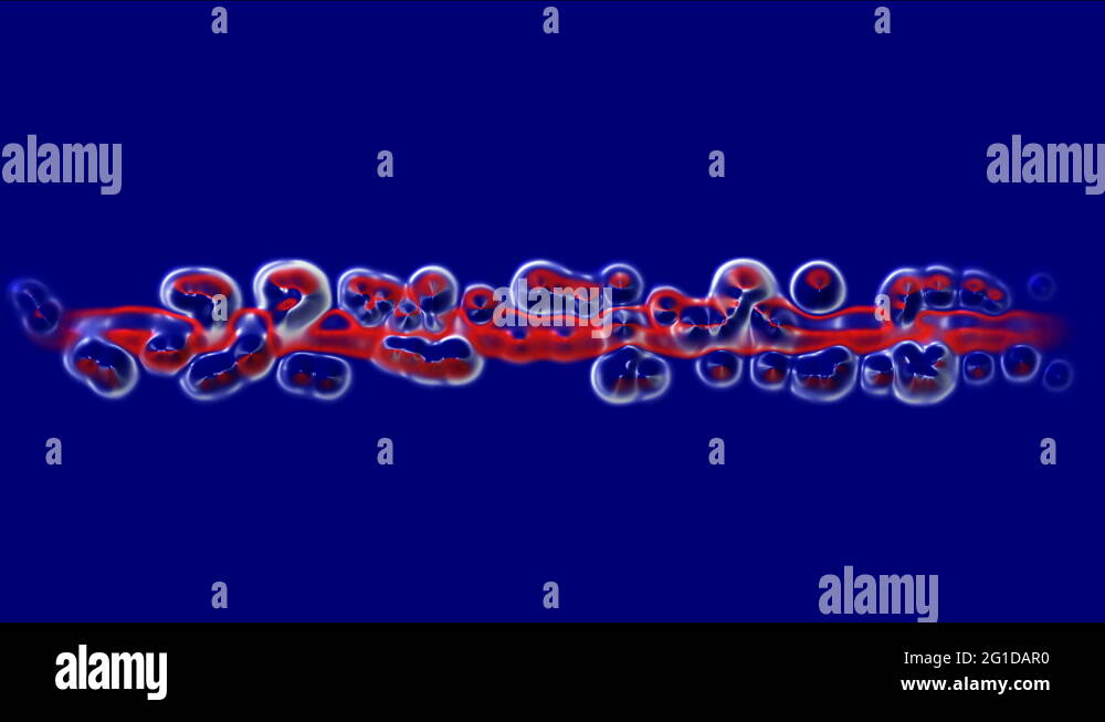 virus and dividing stem cells,bubble and herpes under microscope ...