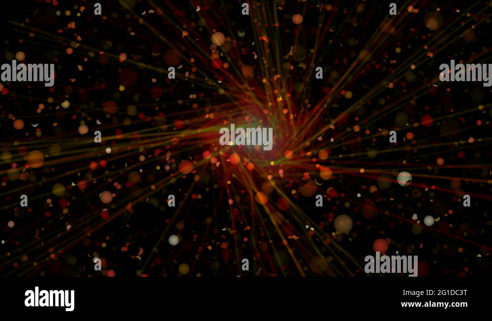 flying planets and stellar against swirl fiber optic cable,rays laser ...