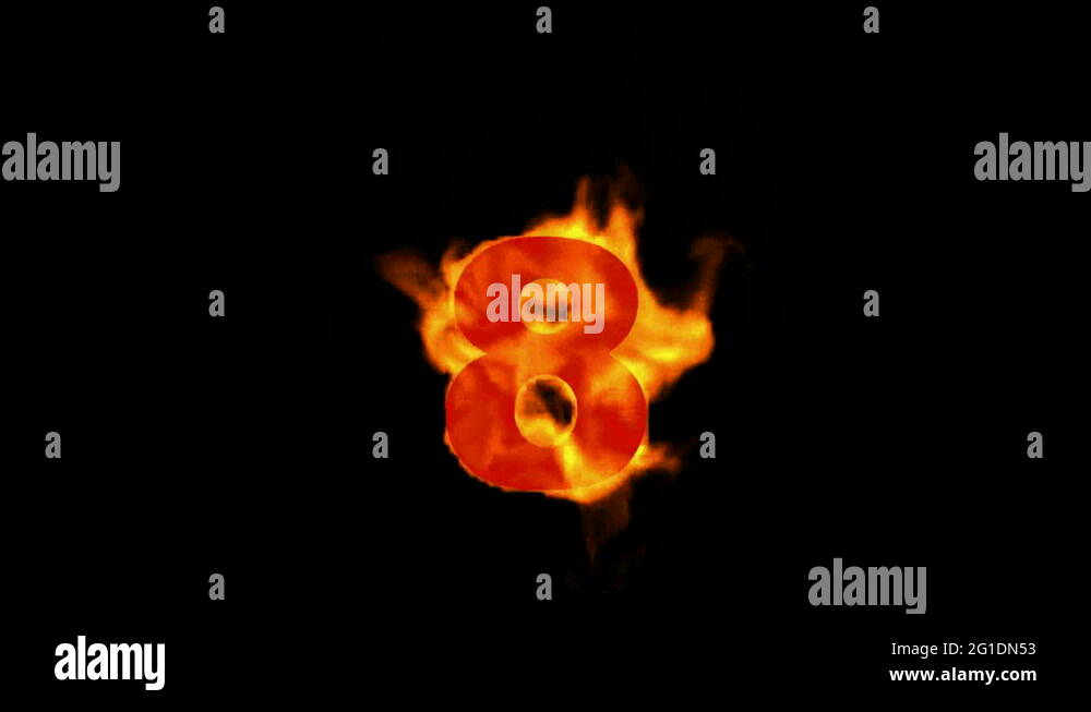 Number fire flames font eight Stock Videos & Footage - HD and 4K Video ...