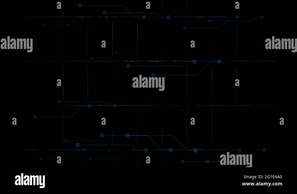 Virtual electric circuit,science tech lines,matrix dots particle ...