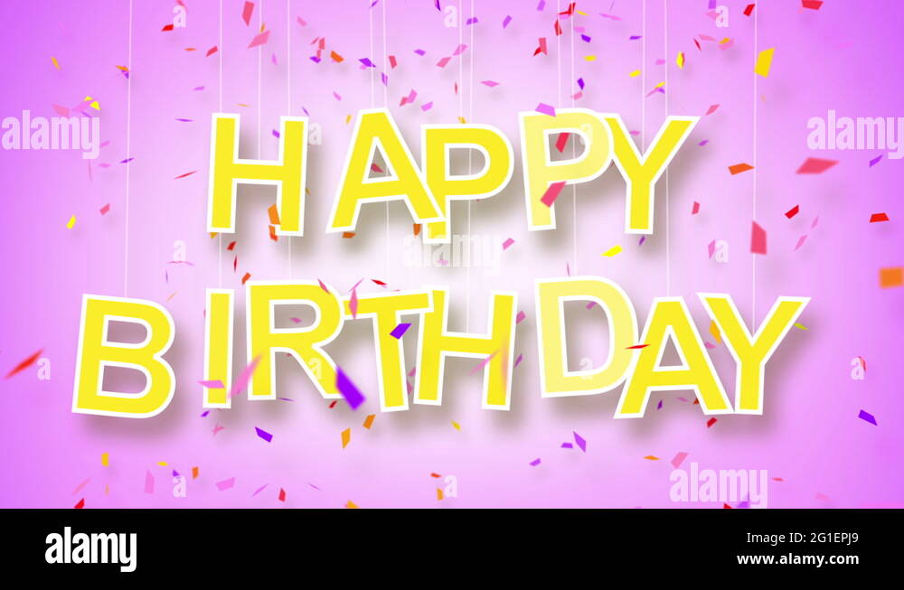 happy birthday greeting loop Stock Video Footage - Alamy