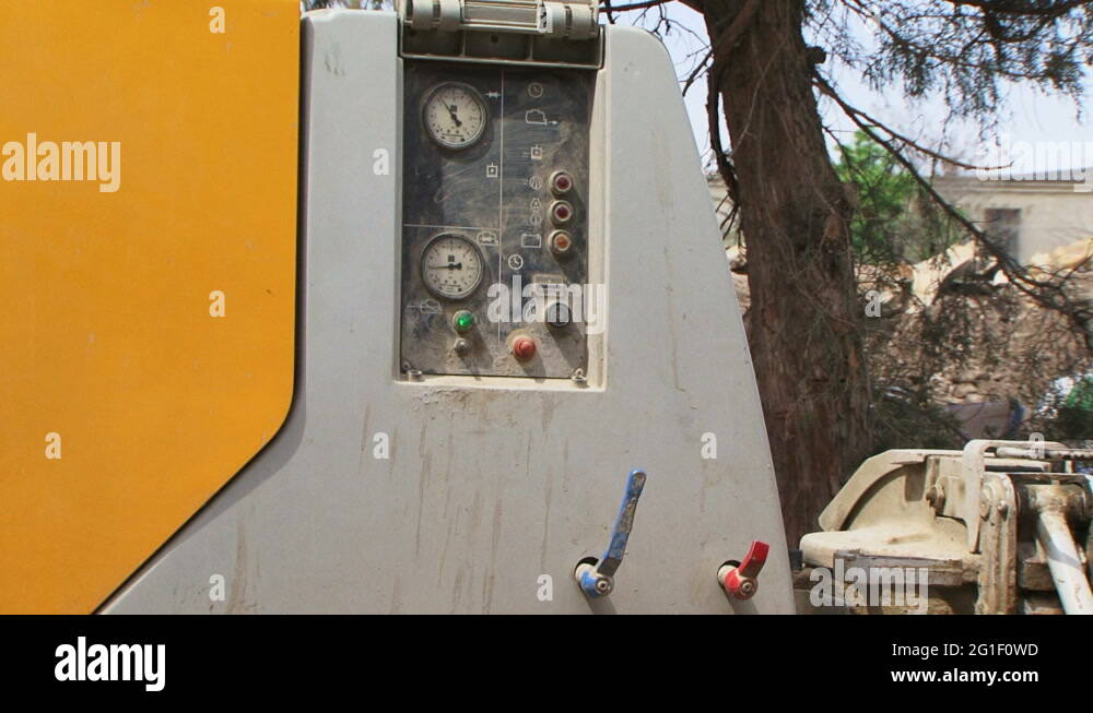 Cement Mixer Control Panel Stock Video Footage - Alamy