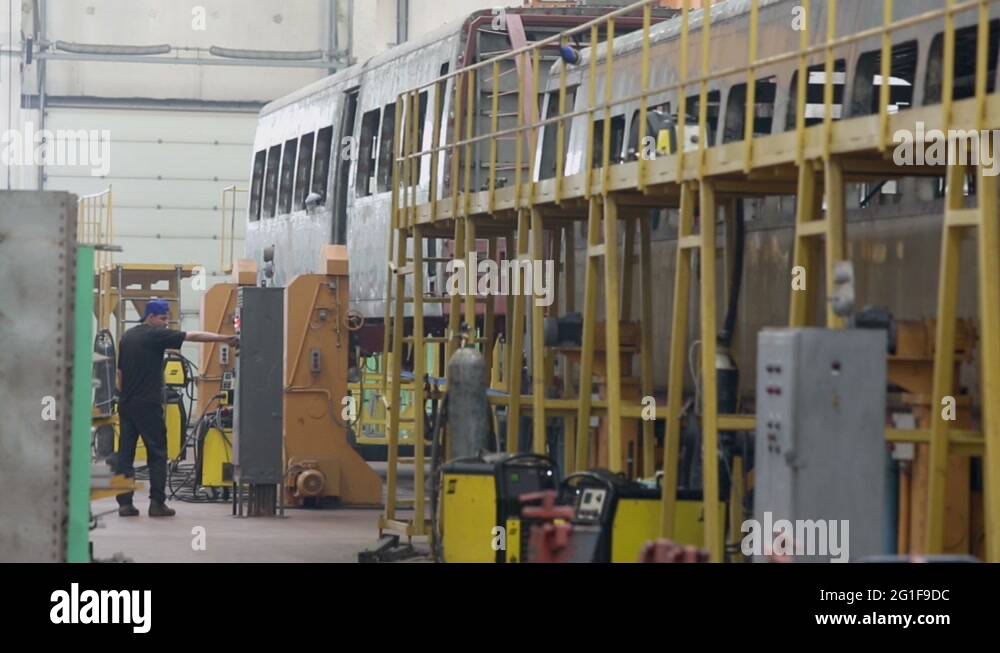 Man uses control panel of elevator for descend train wagon Stock Video ...