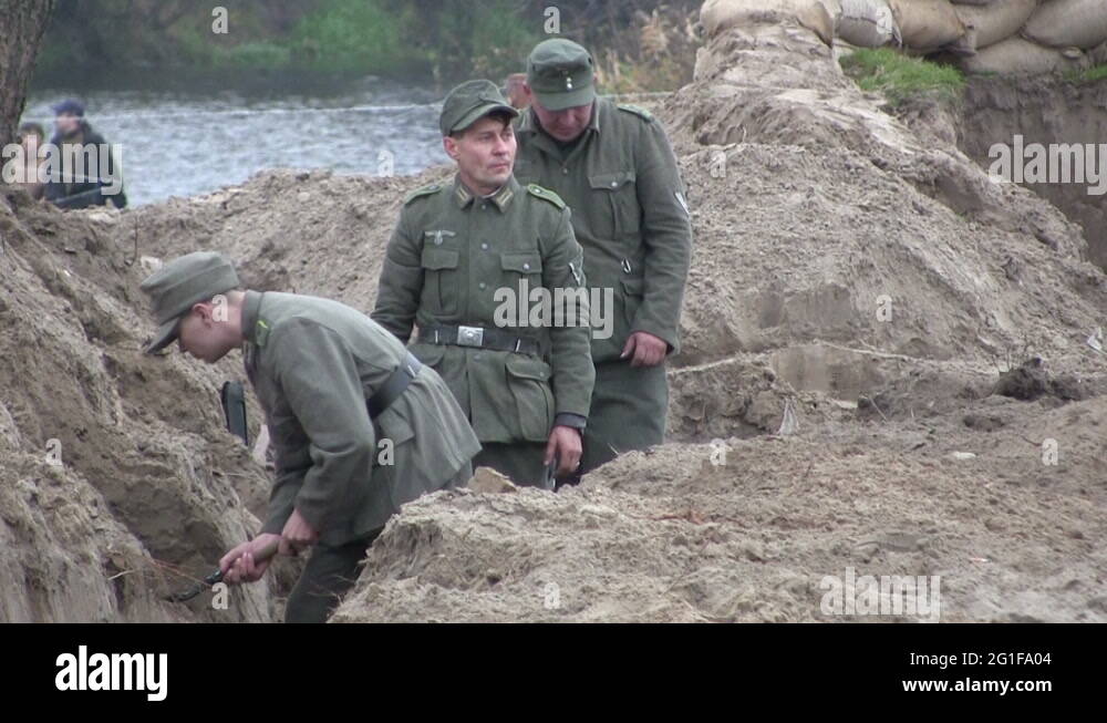 Reconstruction of military scene period 1943 year WW2 in Ukraine ...
