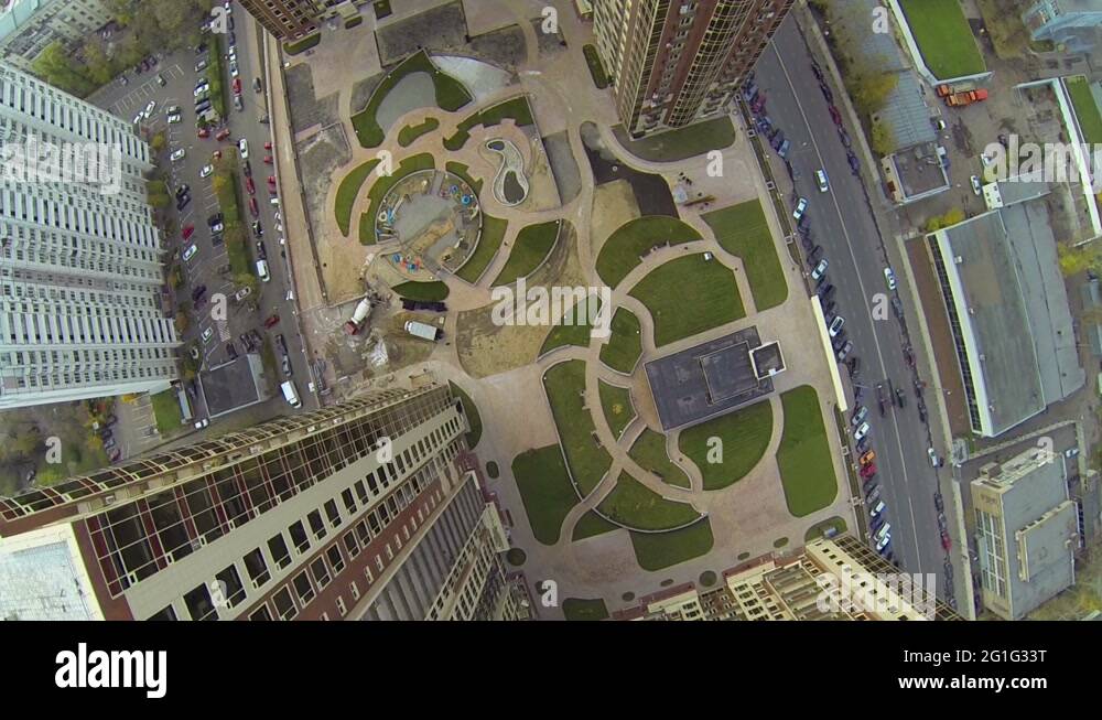 Construction site of yard near dwelling complex Stock Video Footage - Alamy