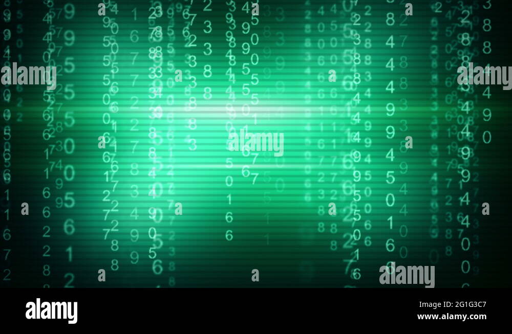 green digital matrix style loop background Stock Video Footage - Alamy
