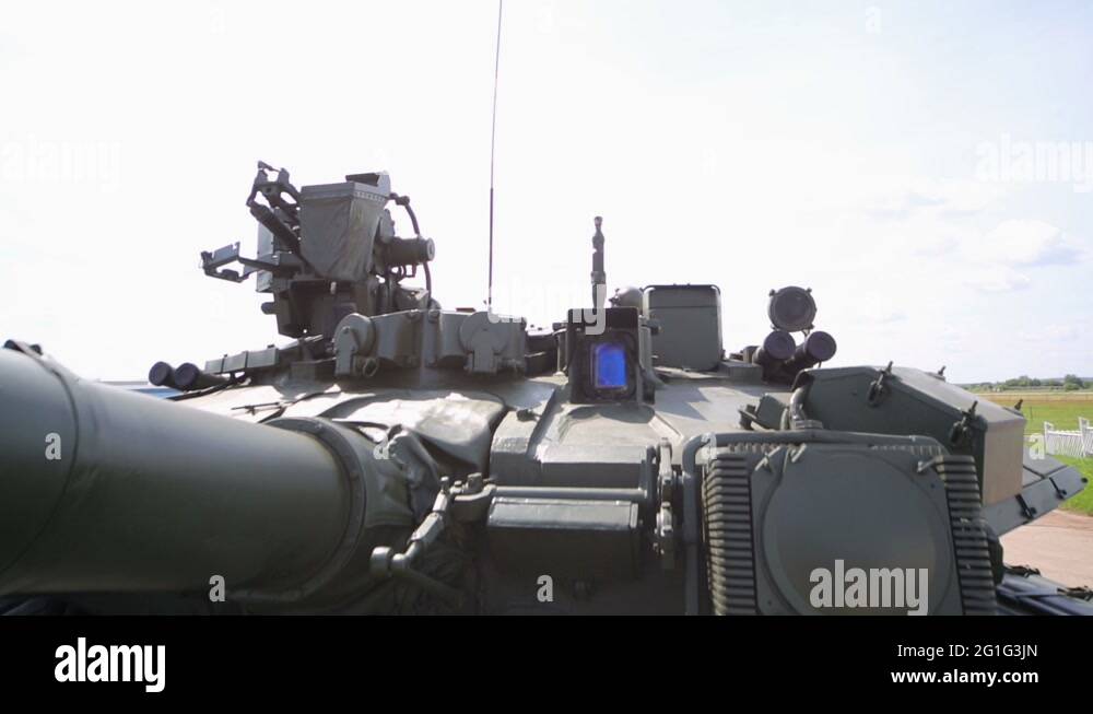Turret of tank T-90 on exposition of International exhibition Stock ...